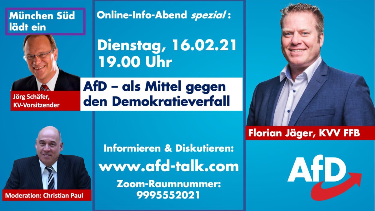 Online-Infoabend spezial mit Florian Jäger - AfD München
