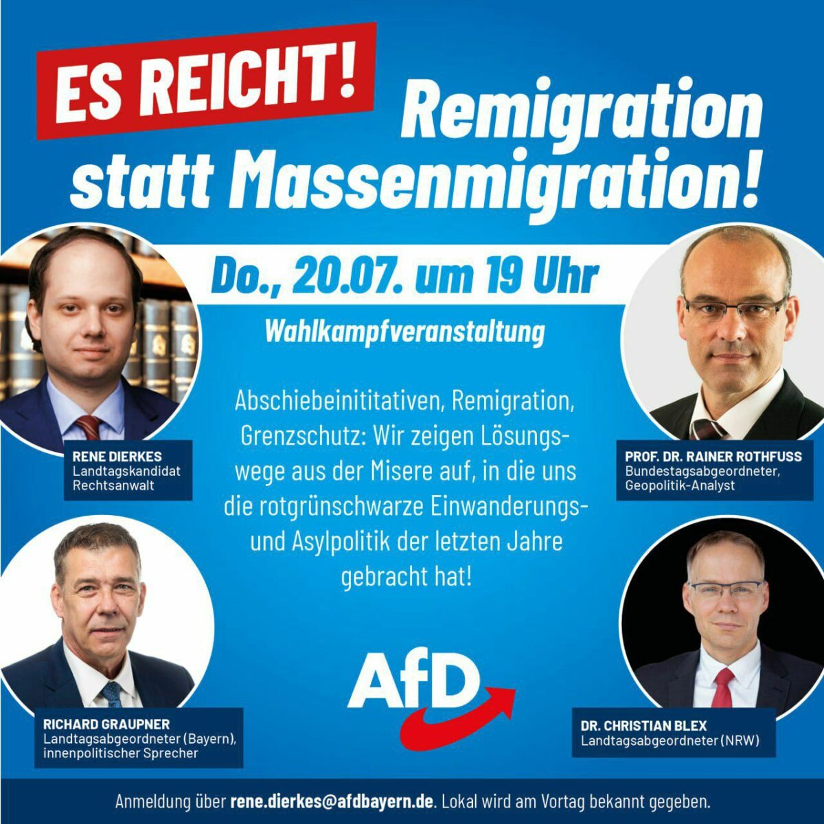 "Remigration statt Massenmigration" - Veranstaltung in München am 20 ...