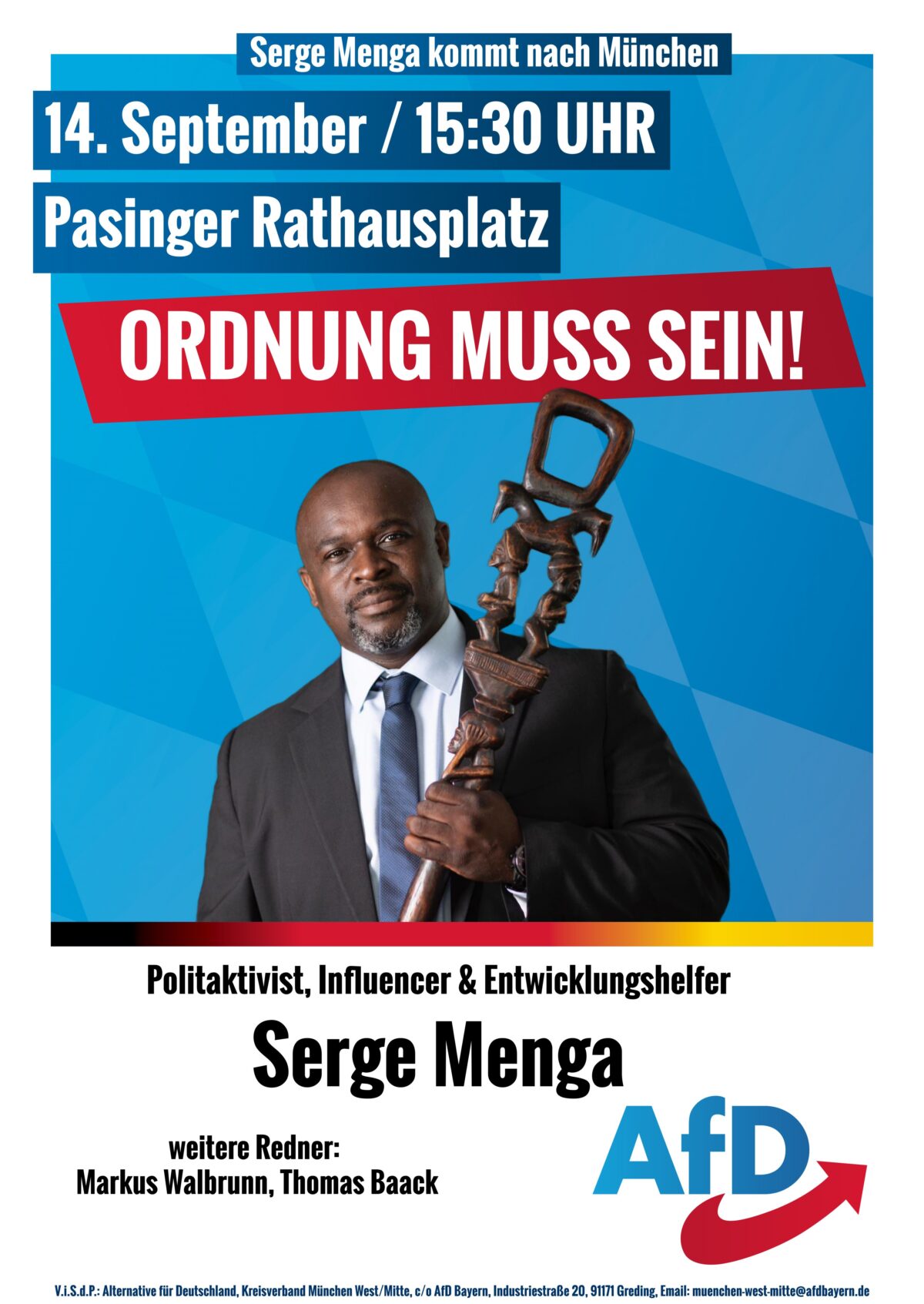 Kundgebung und Infoabend „Ordnung muss sein!“ am 14.09.2023 mit Serge ...